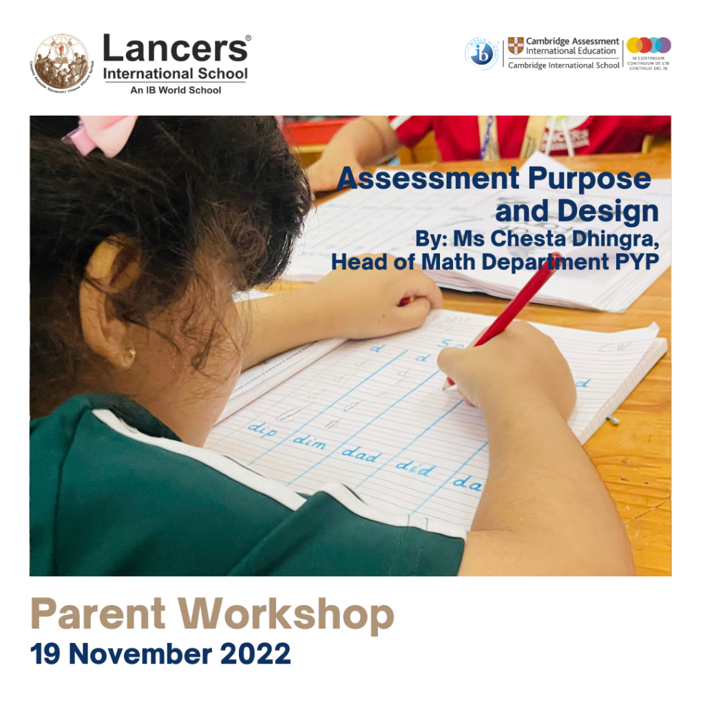 (19th November 2022) Parent Workshop - Lancers International School